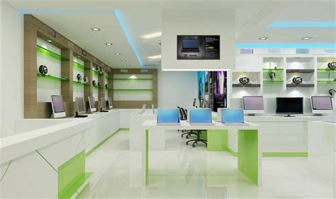 Professional Laptop Showroom Design Enhance Retail Display