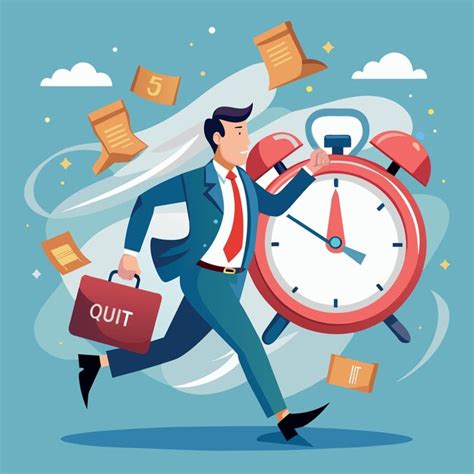 Premium Vector Time To Quit Day Time Job Resign From Full Time Career