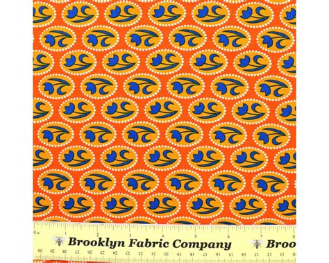 Free Spirit Flower Dance Cameo Orange Brooklyn Fabric Company