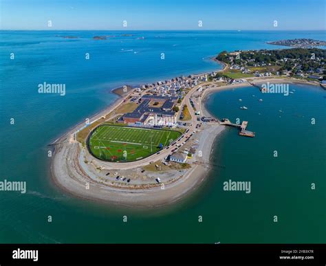 Pemberton Point Aerial View Including Hull High School Football Field