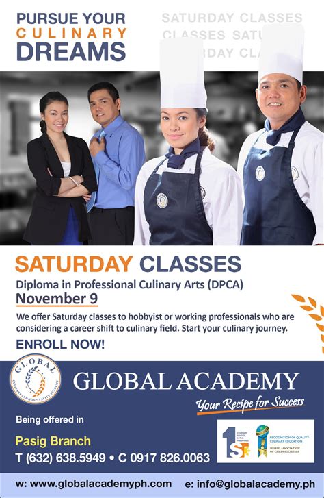 Saturday Class Schedule