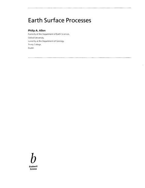 Earth Surface Processes