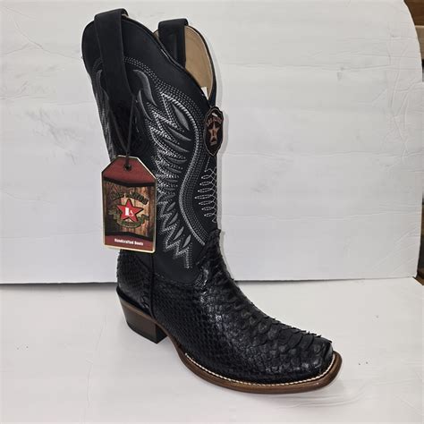 Los Altos Black Python Boots Spencers Western World