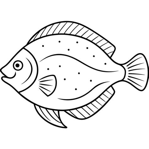 Premium Vector Flounder Fish Stands Icon Vector