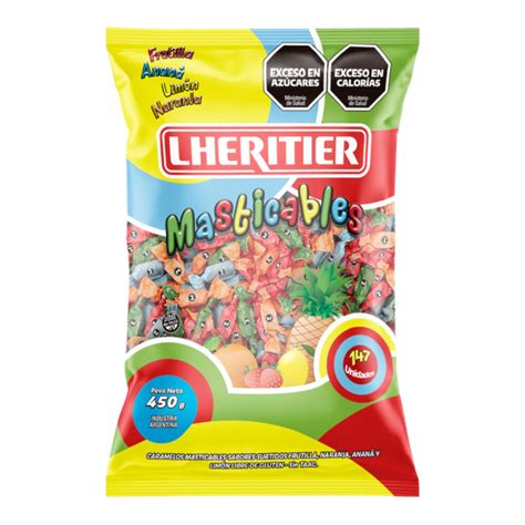 Lheritier Masticables Chewy Candies Assorted Flavors Strawberry