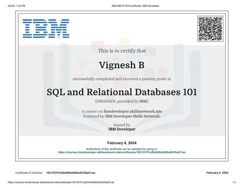 Sql Databases Ibmdeveloper Skilldevelopment Achievementunlocked