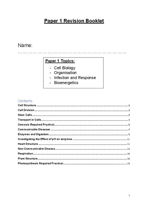 Gcse Biology Aqa Cell Biology Complete Revision Notes And Insights