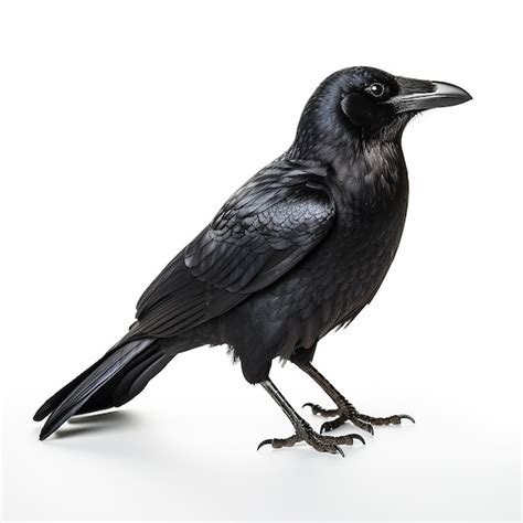 Premium Ai Image Crow Isolated On The White Background