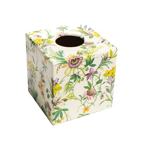 Passion Flower Tissue Box Cover Wooden Handmade Uk Etsy