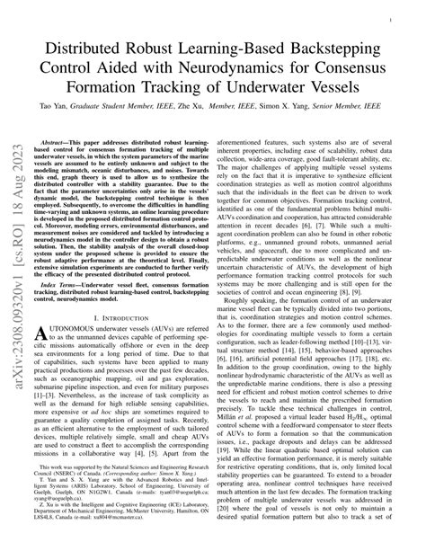 Pdf Distributed Robust Learning Based Backstepping Control Aided With Neurodynamics For