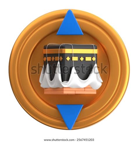 Compass Kaaba 3d Icon Featuring Compass Stock Illustration 2567451203