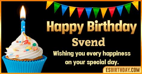 Happy Birthday Svend  🎂 Animated Images Wishes And Music 【27 S】