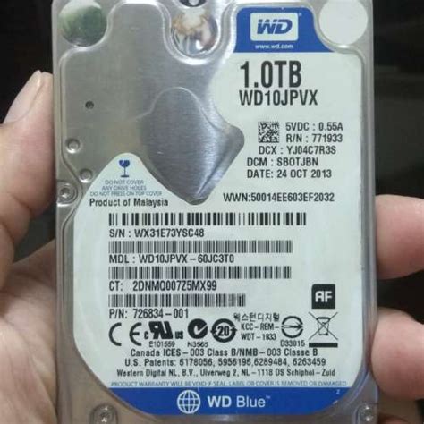 Western Digital型號:WD10JPVX-60JC3T0 1.0TB藍色硬碟（Blue Hard Drive） $120 - 二手 ...