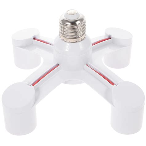 Howish Light Sockets 4 Way E26 E27 Light Socket Splitter Adapter Bulb Extender 5 31x5 31x3 94