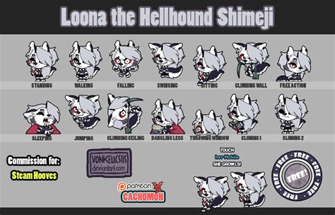 Loona The Hellhound Shimeji Commission By Vonkellcsiis On Deviantart