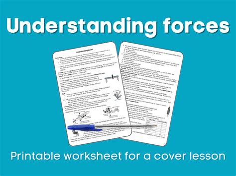 Understanding Forces Cover Lesson Teaching Resources