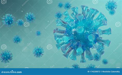 3d Illustration Coronavirus Concept Under The Microscope Spread Of The