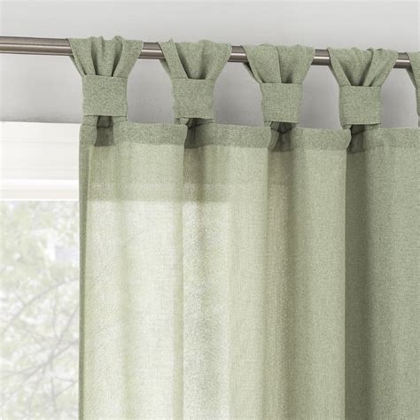 No 918 Hathaway Twist Tab Semi Sheer Tab Top Curtain Panel 40x84