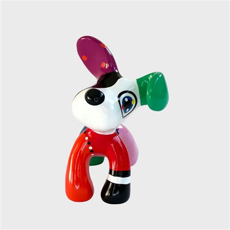 Natcho Colorful Dog Sculpture Symbol Of Loyalty And Friendship