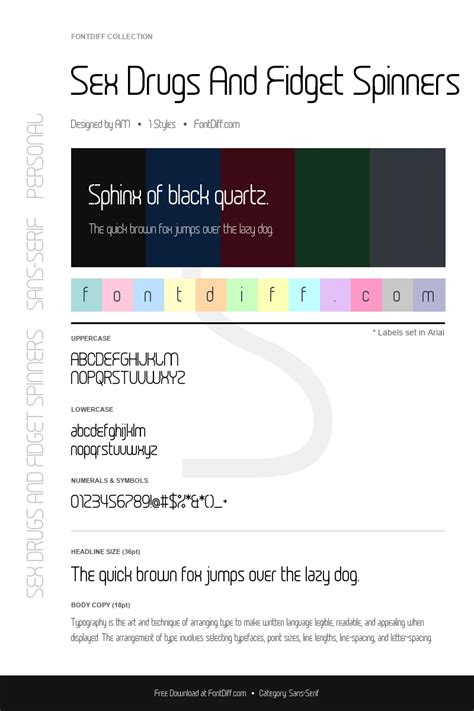 Sex Drugs And Fidget Spinners Font Style And Viewer