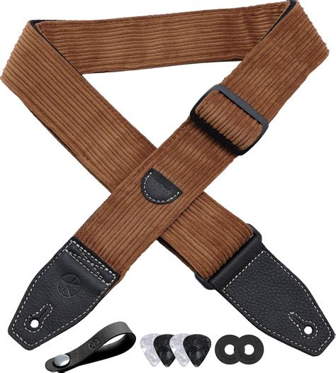Yikoko Guitar Strap 2 Inch Corduroy Guitar Straps With Full