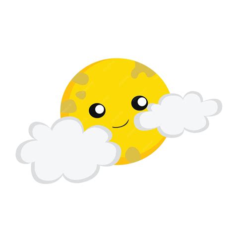 Premium Vector Cute Dark Moon Night Illustration Vector Clipart