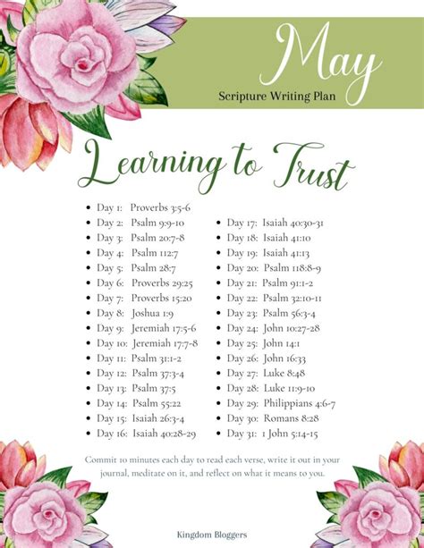 Free Printable Scripture Writing Plans Free Printables Templates