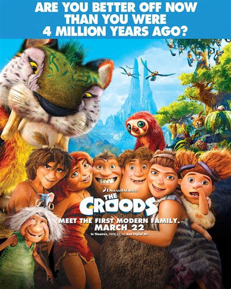 Colourful New Poster For Dreamworks Animations The Croods Scannain