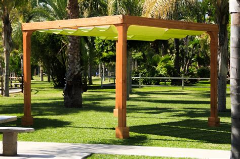 Retractable Shade Canopy Pergola Kit Custom Made From Redwood