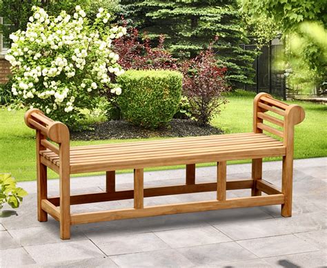 Lutyens Style Teak Backless Bench 1 65m