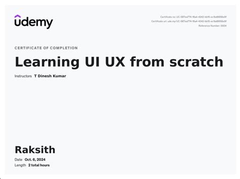Ui Ux Designthinking Nainustartups Dineshkumar Udemy Learningjourney Raksith S S