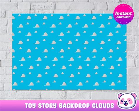 Toy Story Backdrop Clouds Etsy Uk