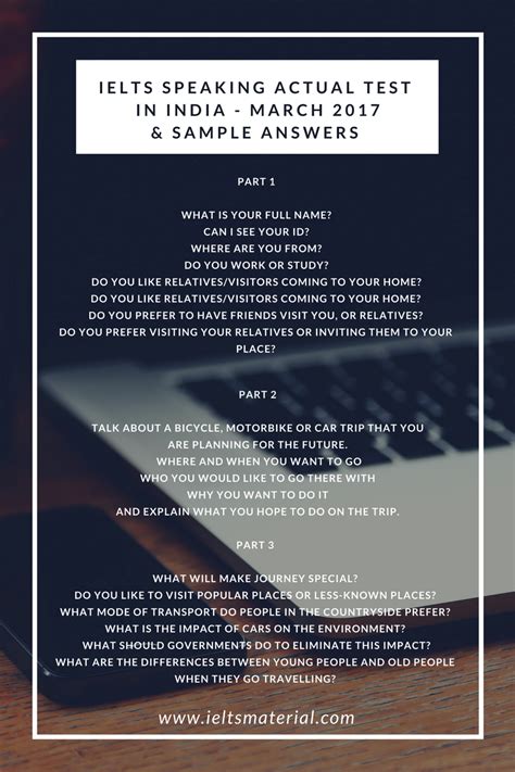 Ielts Speaking Actual Test In India March 2017 And Sample Answers
