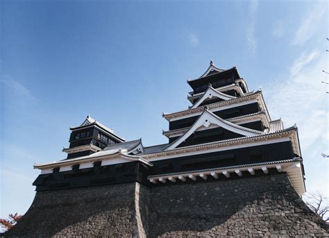 Kumamoto Castle Keep Standing Majestically Kumamoto City Kumamoto