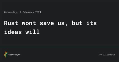 Chaitanya Tata On Linkedin Rust Wont Save Us But Its Ideas Will