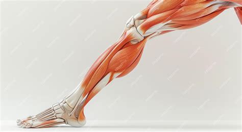 Premium Photo Detailed Anatomical Illustration Of Human Leg Muscles And Bones