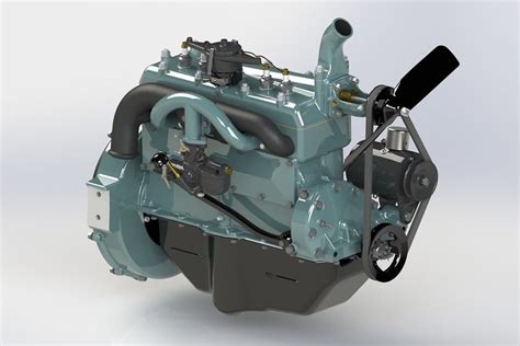 Cad Model Of Model A Engine The Ford Barn