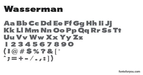 Wasserman Font Download For Free Online