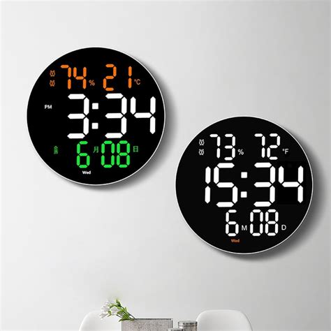 Simple Led Wall Clock Multi Functional Clock Electronic Clock Silent