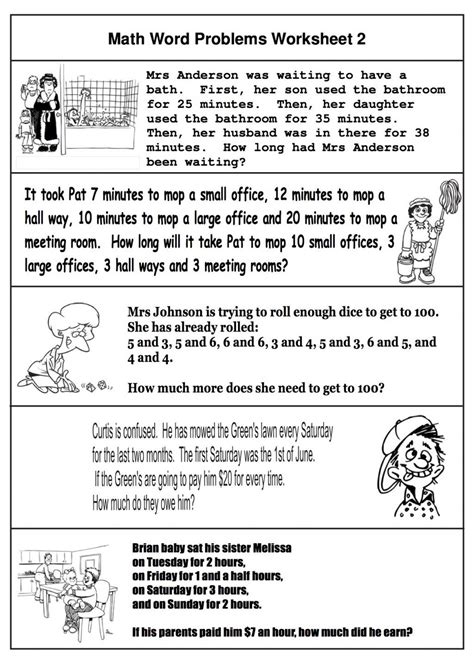 2nd Grade Time Math Worksheets Word Problems 2nd Grade Math Worksheets