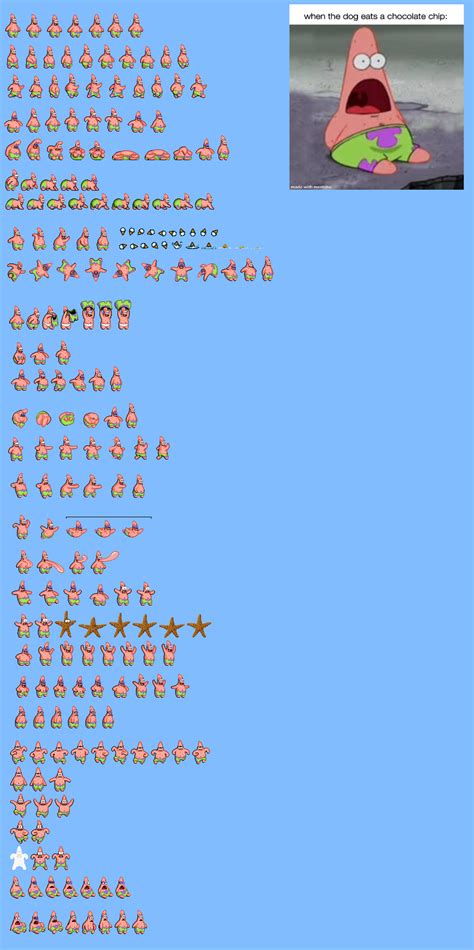 Modern Patrick Sea Star Sprite Sheet By Mariopro008 On Deviantart