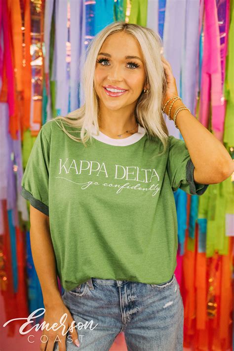 Kappa Delta Go Confidently Classic Ringer Tee Emerson Coast