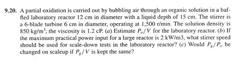 Solved 20 A Partial Oxidation Is Carried Out By Bubbling