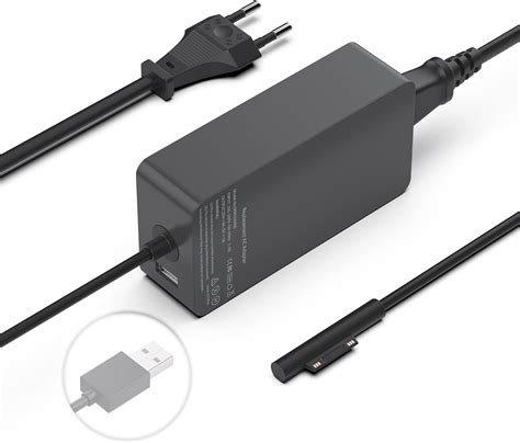 Chargeur 65w Compatible Avec Surface Pro X876543 Surface Go 23