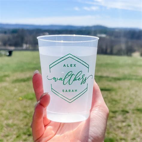 Custom Geometric Monogram Shatterproof Cups Gb Design House