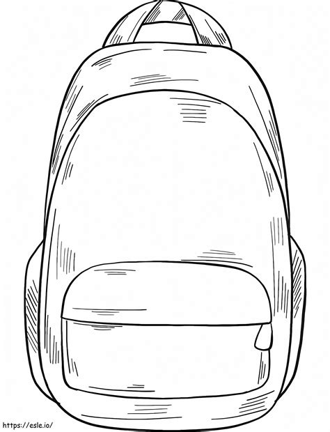 Free Printable Backpack Coloring Page