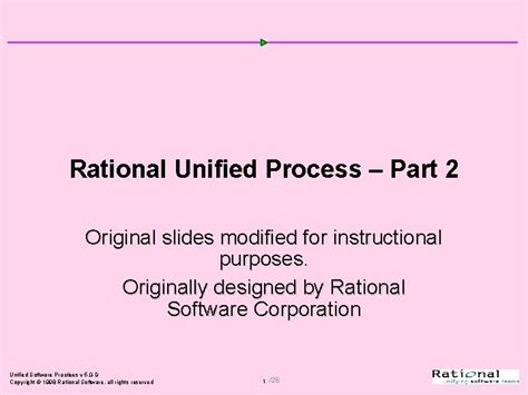 Rational Unified Process Part 2 Original Slides Modified