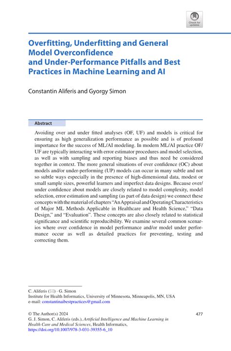 Pdf Overfitting Underfitting And General Model Overconfidence And