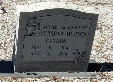 Ursula Durden Cannon 1914 1994 Mémorial Find A Grave