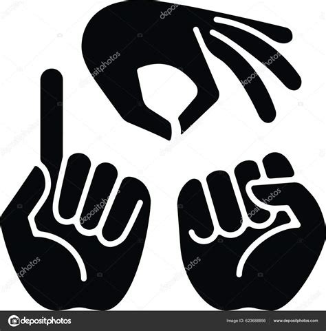 Gestures Communication Black Glyph Icon Stock Vector By ©yayimages